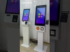 China Self Ordering Touch Screen Information Kiosk Floor Standing For Windows And Android Platforms for sale