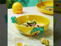 China Ready To Ship In Stock Cartoon Cute Children'S Tableware Set 10 Oz  Ceramic Bowl Home Eating for sale