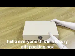 Customized rigid packaging gift box with a locking clasp
