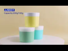 China Other Cosmetic 100ml 200ml Custom Capacity Round Plastic Cosmetic Cream Jar with Repeatable Filling and Plastic Cap for sale