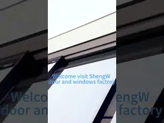 Sliding door with glass