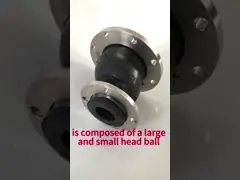 China DN65*100 L=180MM Eccentric Expansion Reducing Reducer Coupling Rubber Joint for sale