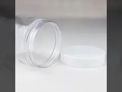 China Wholesale Skincare Empty Body Scrub PET Jar Container Clear Round Plastic Body Scrub Jars With Lids for sale