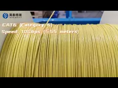 China CAT6 1000FT Ethernet Cable 23AWG UTP Solid Yellow PVC - 1Gbps Speed, 250MHz Bandwidth for sale