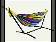 Iron Tube Frame Cotton Fabric Hammock Swing Chair Up To 150kg Weight Capacity for Your Standards