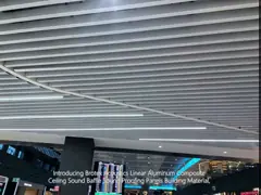 China Linear Aluminum Composite Ceiling Sound Baffles Sound Proofing Panels Building Material for sale