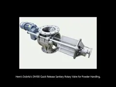 DN100 (100mm Diameter) Quick-release Sanitary Rotary Valves For Powder Handling