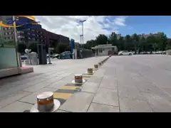 China Manual Retractable Surface Mount Bollard with Key Lock for sale