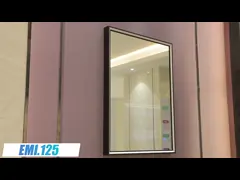 Hotel Silver Lenses Backlit Touch Sensor Led Bathroom Mirror with Light and Magnifying