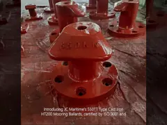 550T Tee Type Cast Iron HT200 Mooring Bollards Cast Bollard Boat Bollard Maritime International Bollards Ship's Bollard Small Boat Bollards Jetty Bollards Galvanized Polished For Marine Outfitting