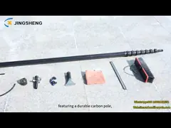 China 50ft Carbon Fiber Telescopic Window Cleaning Pole with 3-21m Adjustable Length and Universal Thread for Solar Panel Cleaning for sale