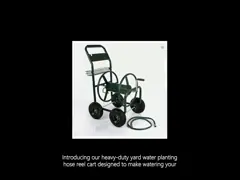 Make Watering Your Garden a Breeze with this Green Garden Hose Reel Cart and Ergonomic Handle