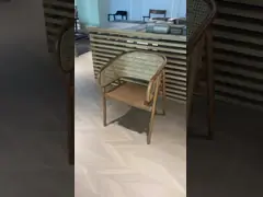 China Walnut Lacquered 0.3cbm Restaurant Cane Dining Chair With Armrests for sale