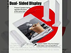 China A4 Table Stand Menu Display Board Panel Advertising Rechargeable Light Box for sale