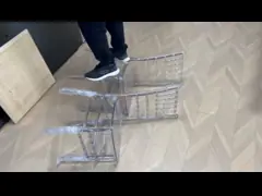 China Resin Chiavari Plastic Restaurant Chairs PC Transparent Armless For Bar / Cafe for sale