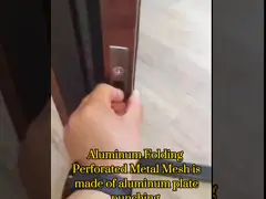 China Aluminum Folding Perforated Metal Mesh For Screen Sliding Door for sale