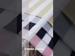 China Flat And Smooth And Skin-Friendly Healthy Striped Knit Fabric For T-Shirt for sale
