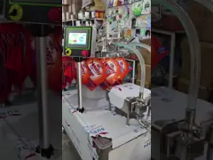 China Double Head Nozzle Bag Filling and Capping Machine with One Person Hanging Bag for sale