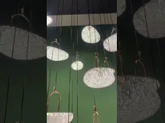 China Luxury lighting fixturesArt creative designer alabaster chandelier hotel lobby dining room long strip marble pendant lig for sale