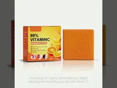 China Organic Handmade Soap Whitening Body Toilet Soap Bath Bar Deeply Cleanses And Nourishes Skin Vitamin C Soap for sale