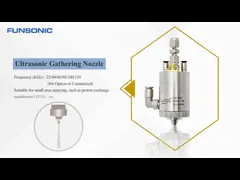 China 25Khz Special Cutomized Gathering Ultrasonic Focus Mist Spray Nozzle For High Solid Content Slurry for sale
