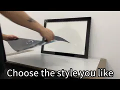 How to change the picture of the aluminum frame magnetic light box?