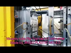16cavity flip top cap mould for laminated tube  semi hot runner