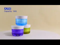 China Printing Handling UV Printing 50ml Double Wall Acrylic Plastic Jar for Body Scrub Cream for sale