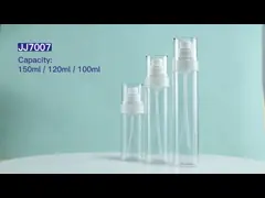 China 120ml 150ml Clear Plastic Cylinder Bottle Custom Spray Bottle Packaging Printing Cleanser Lotion Pump Bottle for sale
