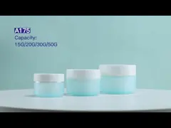 China Custom Round Plastic Type PP 30 50g Matte Empty Eye Facial Luxury Cream Jars for Face Cream Skincare Lotion Packaging for sale
