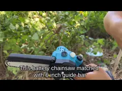 China 6 In Brushless Electric Cordless Portable Chain Saw Mini Battery Small For Tree Trimming for sale