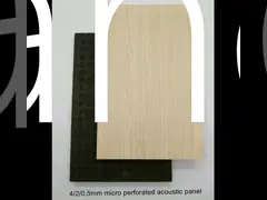 China ODM Maple Veneer Melamine Micro Perforated Acoustic Panel Sound Proof For Conference Hall for sale