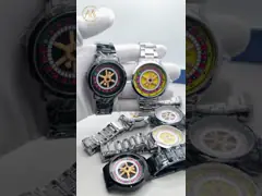 China Fabrica mayorista de coloridas tablas giratorias Reloj de moda con correa de acero inoxidable en venta