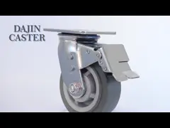 China 4" 5" 6" 8" Trolley Caster Wheel Heavy Duty Wear Resistant Polyurethane Caster Wheel for sale