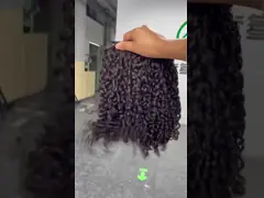 Pissy Pixie Curl Double Drawn Human Hair Bundles Afro Bulk Hair 3Pcs