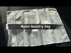 Customized Logo Zipper  Nylon laundry bags