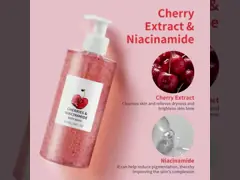 China OEM Red Cherry Scrub Body Care Moisturizing Whitening Exfoliating Body Wash Pores for sale
