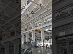 China Ceiling Mount PMSM High Volume Low Speed Industrial Fans For Cooling In Large Facilities for sale