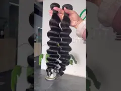 100% Unprocessed Raw Indonesian Bundles Cuticle Aligned Human Hair Loose Wave