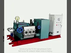 China 75kw High Pressure Hydro Test Pump For Pressure Vessel Pressure Testing for sale