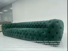 China Cozy And Stylish Living Room With Fabric Leather Upholstered Sectional Couch for sale