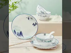 China Ready To Ship In Stock Personalized Modern Dinnerware Set with Customizable Design Microwave and Dishwasher Safe for sale