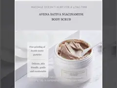 China Natural Organic Oat Niacinamide Body Scrub Exfoliating Anti Aging Cellulite Dead Scrub for sale