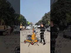 China Honda 2kw Power Generator Mobile Lighting Vehicle With 400W*4 Gold Halide Lamp 5m Lighthouse & Push-Type Lighting for sale