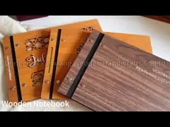 China Customized Laser Engraving Wooden Cover Notebook Spiral Diary Planner for sale