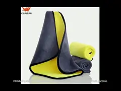KILINE Customized Car Wash Microfiber Towel Absorbent Multi Color Plush Dual Sides for Car Clean Drying Coating Towel