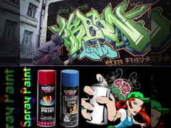 China Aerosol Fluorescent Graffiti Spray Paint High Gloss 400ml For Wall Painting for sale