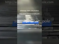 Hot-dip galvanized swaged type power pole