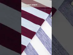 Hygroscopicity Striped Cotton Fabric Skin Friendly Texture For Casual Wear