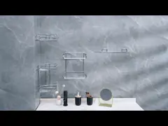 stainless steel bathroom shower caddy set